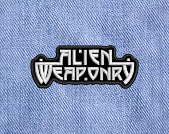 Alien UFO Peace Sign Embroidered Iron Sew on Patch Bag Shirt Jeans ...