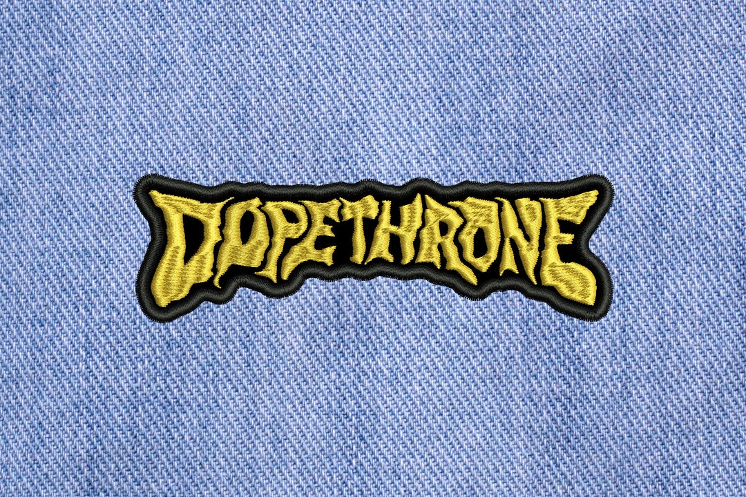 Dopethrone, Embroidered Sew on Patch. - Etsy