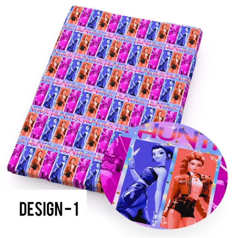 PRE ORDER - Kpop Demon Hunters Huntrix Girl Fabric - Poly Cotton/100% ...