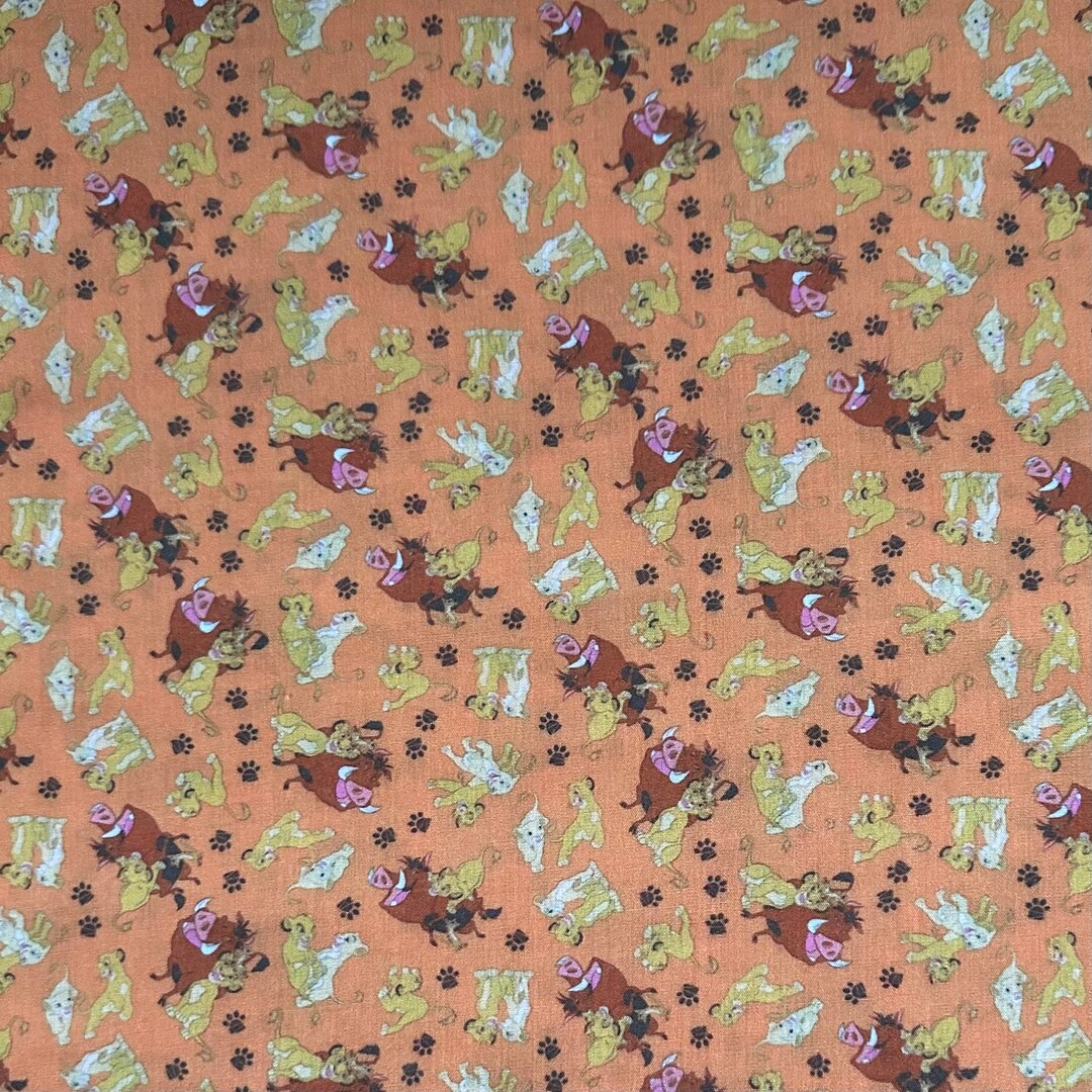 Lion King Poly Cotton/100% Cotton Character Fabric Fat Quarter/half ...