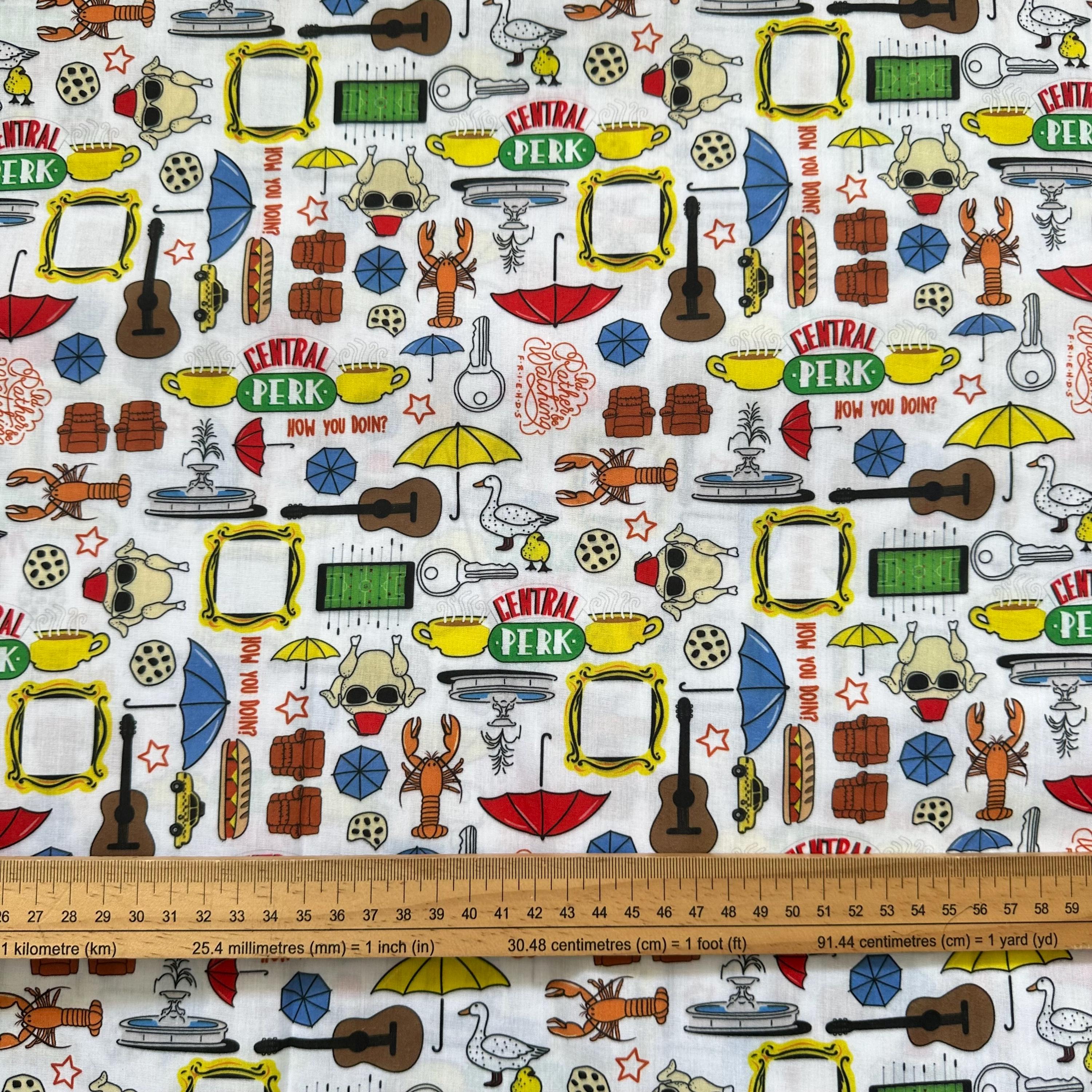 Friends Central Perk Character Fabric Poly Cotton/100% Cotton Fat ...