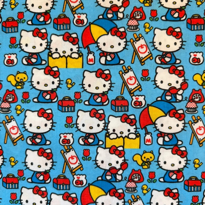 Hello Kitty Character Fabric | Anime | Sewing Quilting Craft | Poly ...