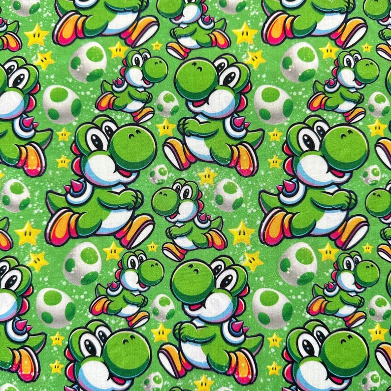 Yoshi Super Mario Character Fabric | Anime Mario Luigi Princess Peach ...
