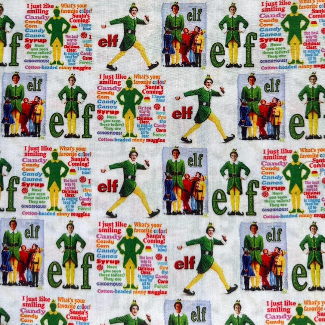 Christmas Elf Character Fabric Poly Cotton/100% Cotton Fat Quarter/half ...