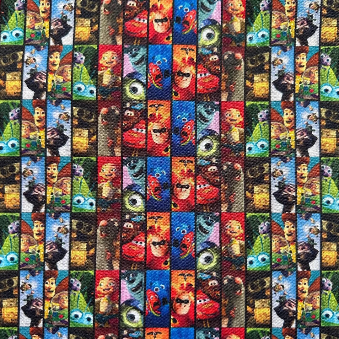 Finding Nemo Toy Story Monsters Inc Wall-e Character Fabric Fat Quarter ...