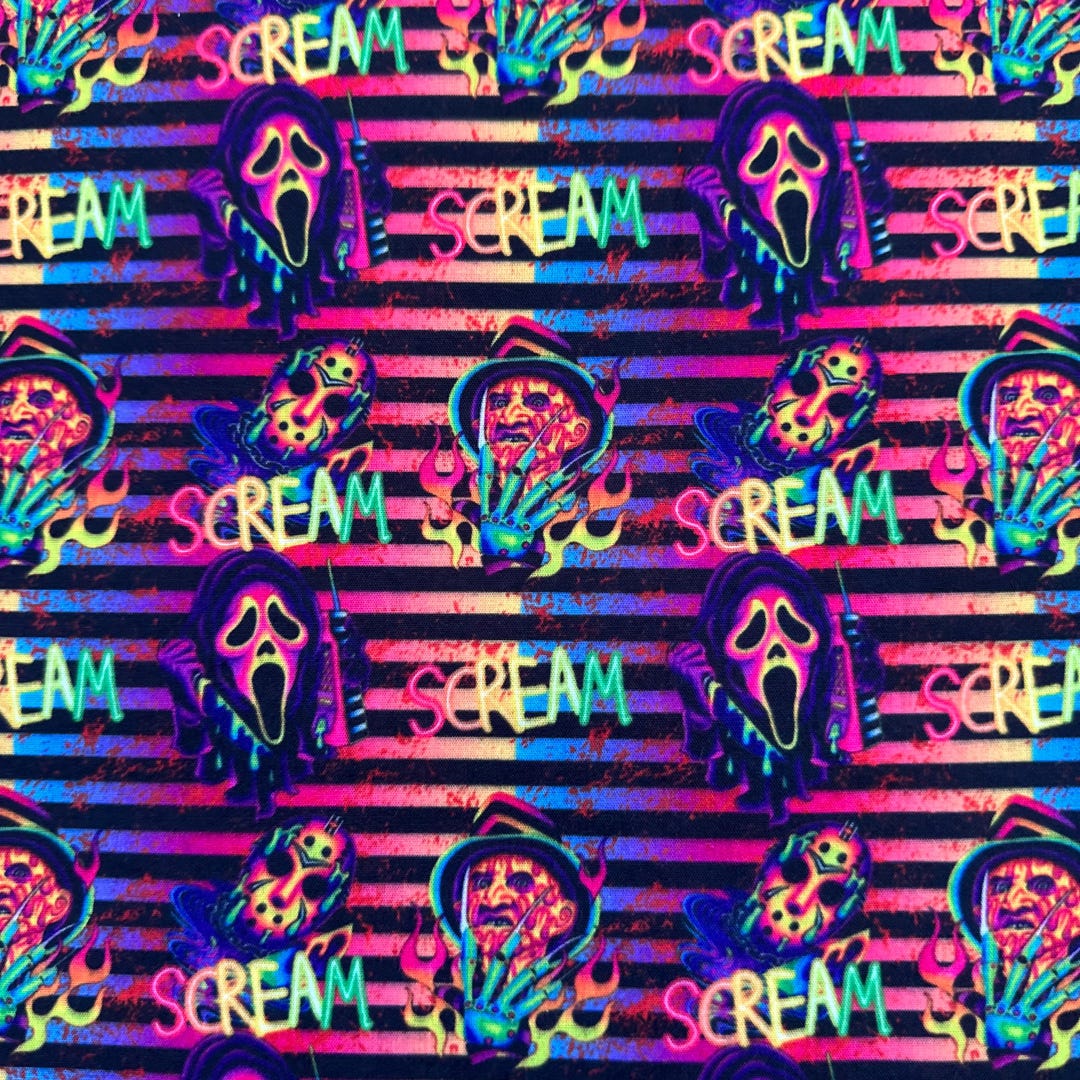Horror Movie Scream Krueger Jason Halloween Poly Cotton/100% Cotton ...