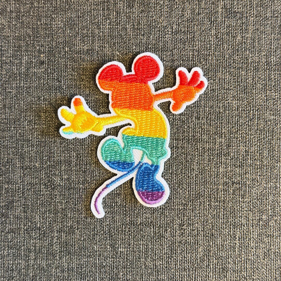 Mickey Mouse Pride Embroidered Applique Patch Iron on Sew on Embroidery ...