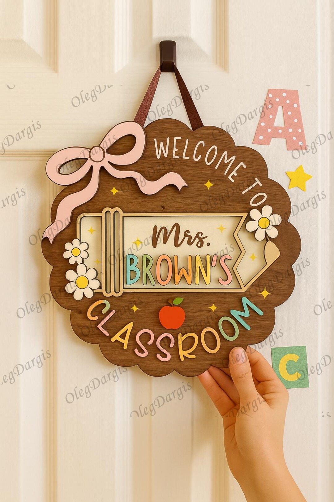 Custom Teacher Door Sign, Classroom Decor, Back to School Gift, Custom ...