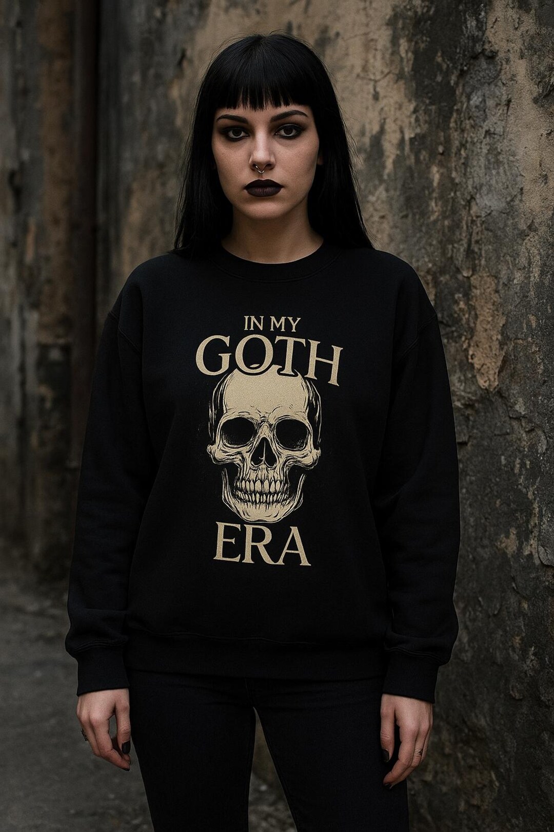 Skull Goth Era Sweatshirt, Unisex Gothic Jumper, Alternative Fashion - Etsy