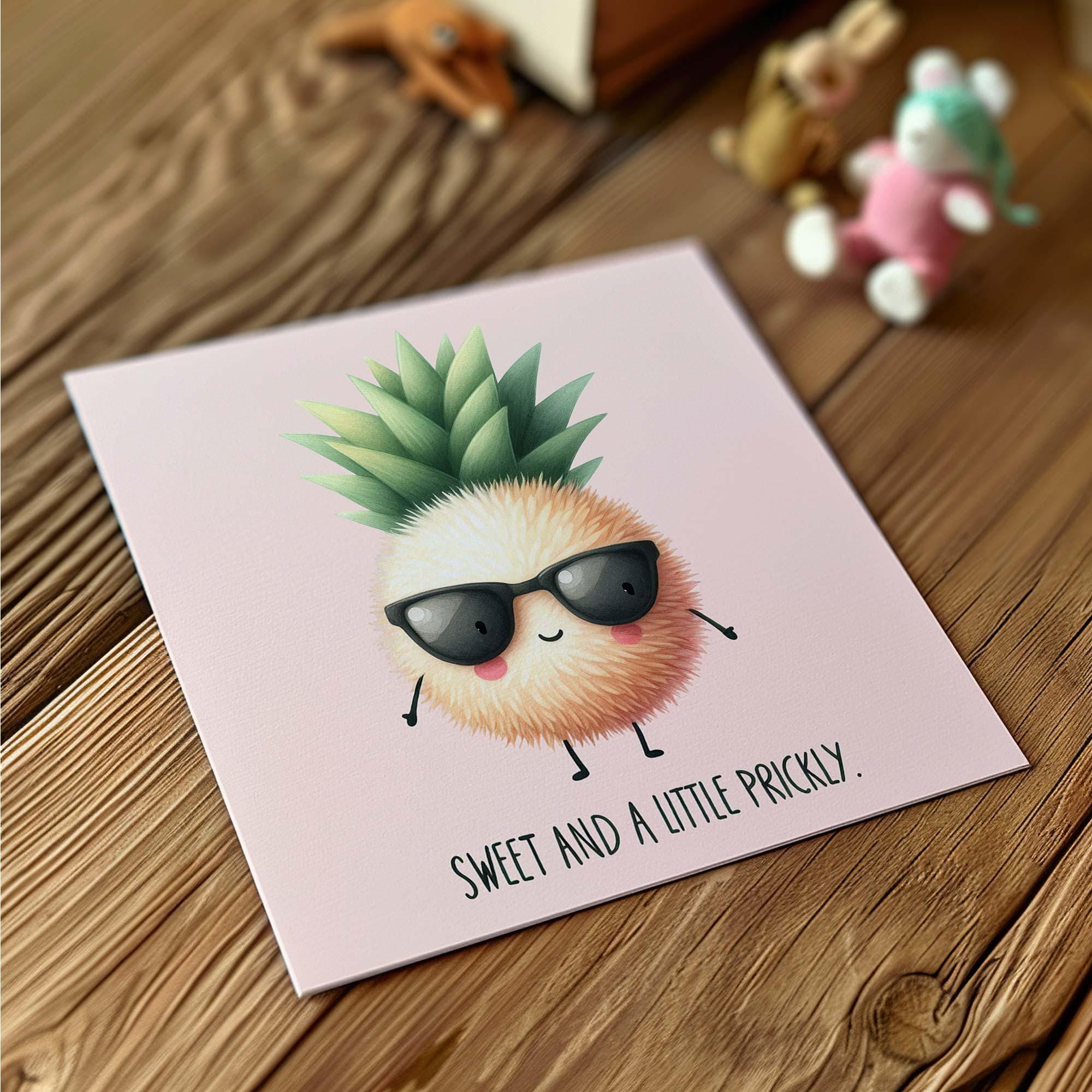 Cute Pineapple Clipart • Sweet and A Little Prickly • Quote PNG / JPG ...