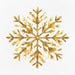 10 Gold Snowflake Clipart PNG/JPG • Christmas Snowflakes • Gold Holiday ...