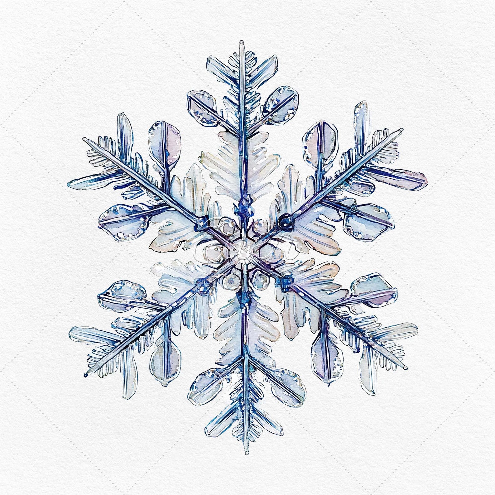10 Watercolor Snowflake Clipart • PNG/JPEG Winter Images for Christmas ...