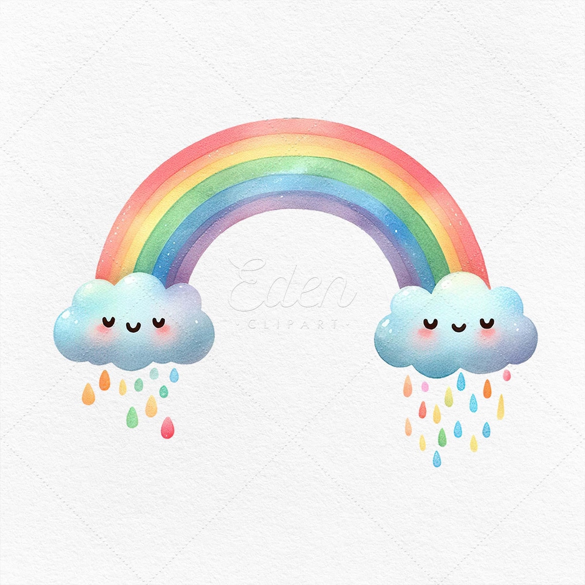 10 Watercolor Rainbow Clipart Cute Rainbow PNG and JPG Images Instant ...