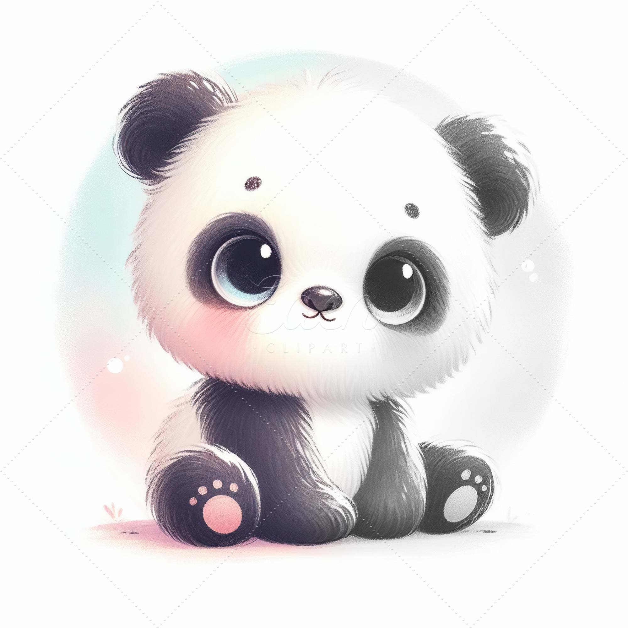 Cute Baby Panda Cartoon Wallpaper