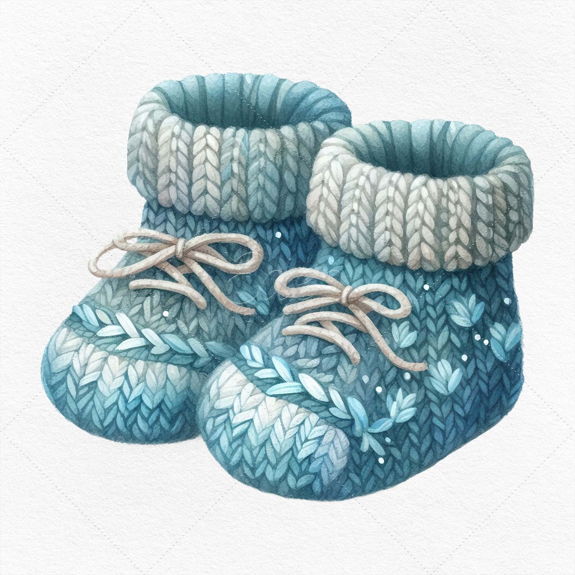 10 Baby Booties Clipart Images Cute Baby Shower Clip Art Watercolor PNG ...