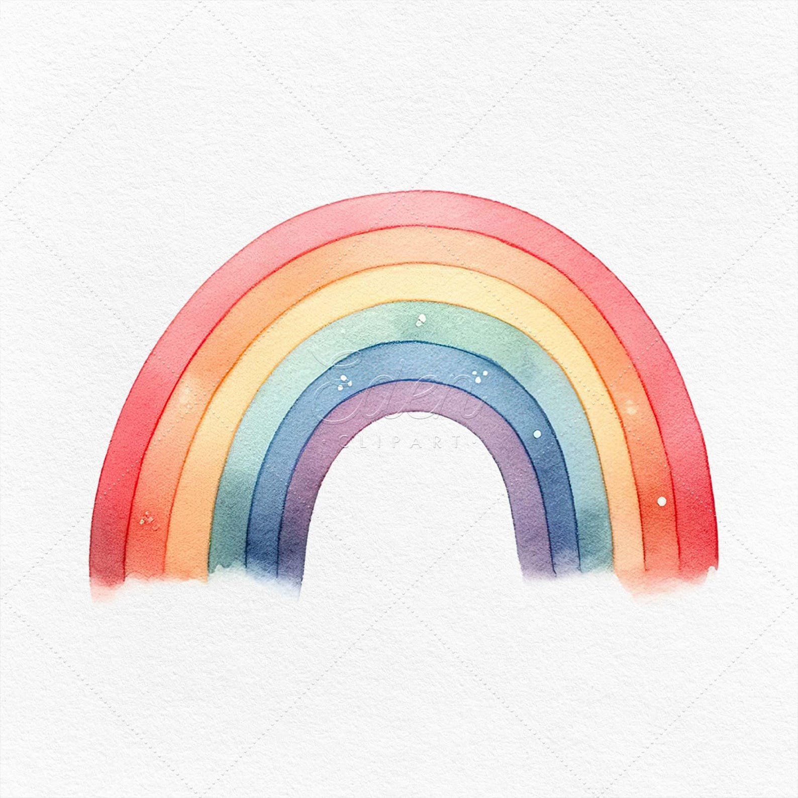 10 Watercolor Rainbow Clipart • Cute Rainbow PNG and JPG Images ...
