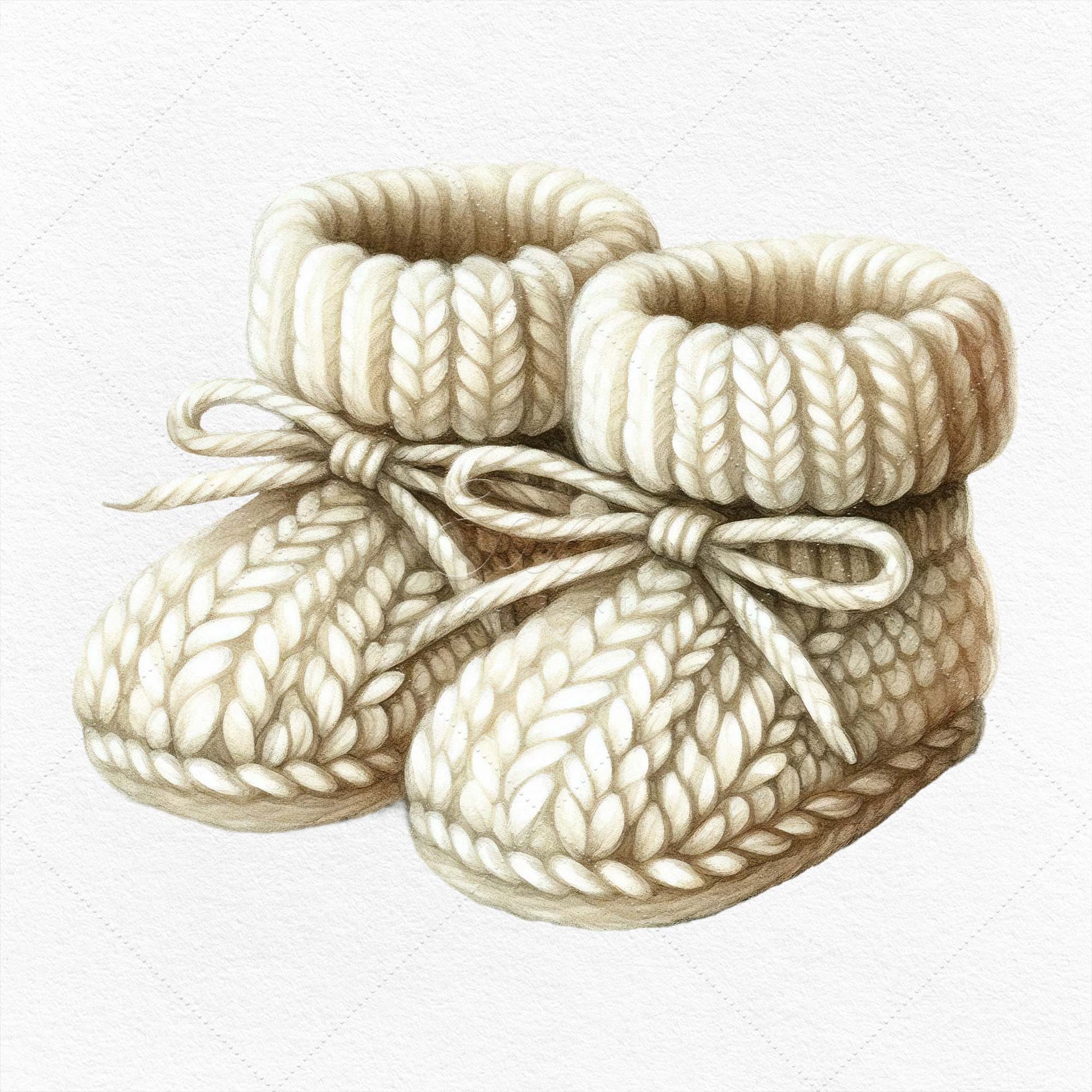 10 Baby Booties Clipart Images • Cute Baby Shower Clip Art • Watercolor ...