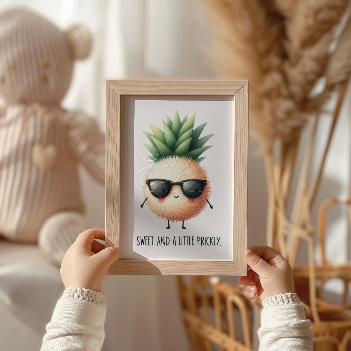 Cute Pineapple Clipart • Sweet and A Little Prickly • Quote PNG / JPG ...