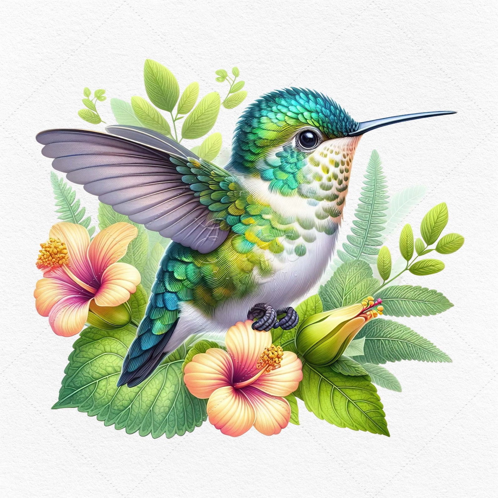 6 Adorable Hummingbirds Images • PNG / JPG Files Download • Printable ...