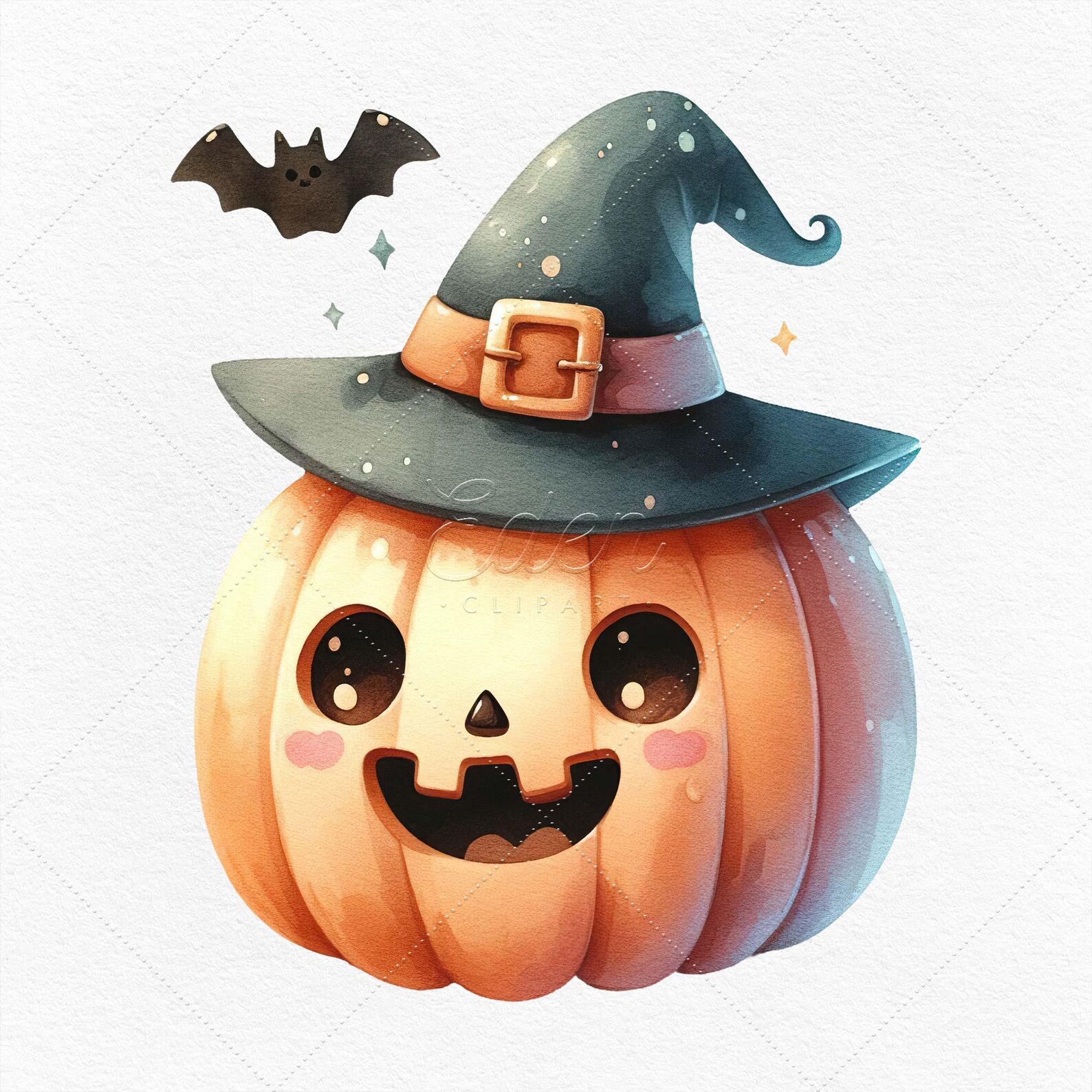 8 Cute Pumpkin Clipart • Transparent Background Halloween Graphics ...