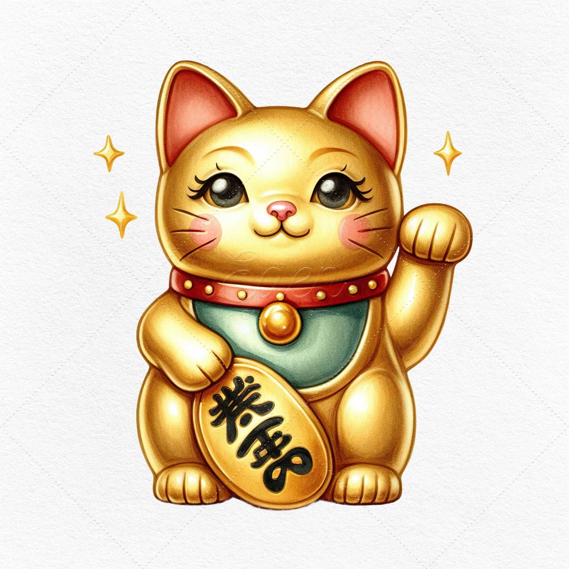 8 Cute Lucky Cats Instant Download Images • Fortune Cats PNG + JPG ...