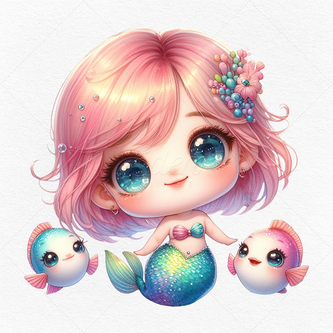 6 PNG Clipart Images Cute Mermaids Posing With Friends Clip Art and JPG ...