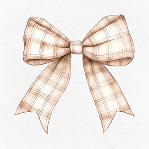 10 Watercolor Bow PNG Transparent Images • Bow Clipart Beige • Brown ...