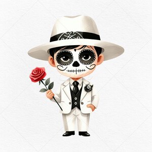 10 Catrín PNG Clipart • Cute Watercolor Day of the Dead Clip Art • JPG ...