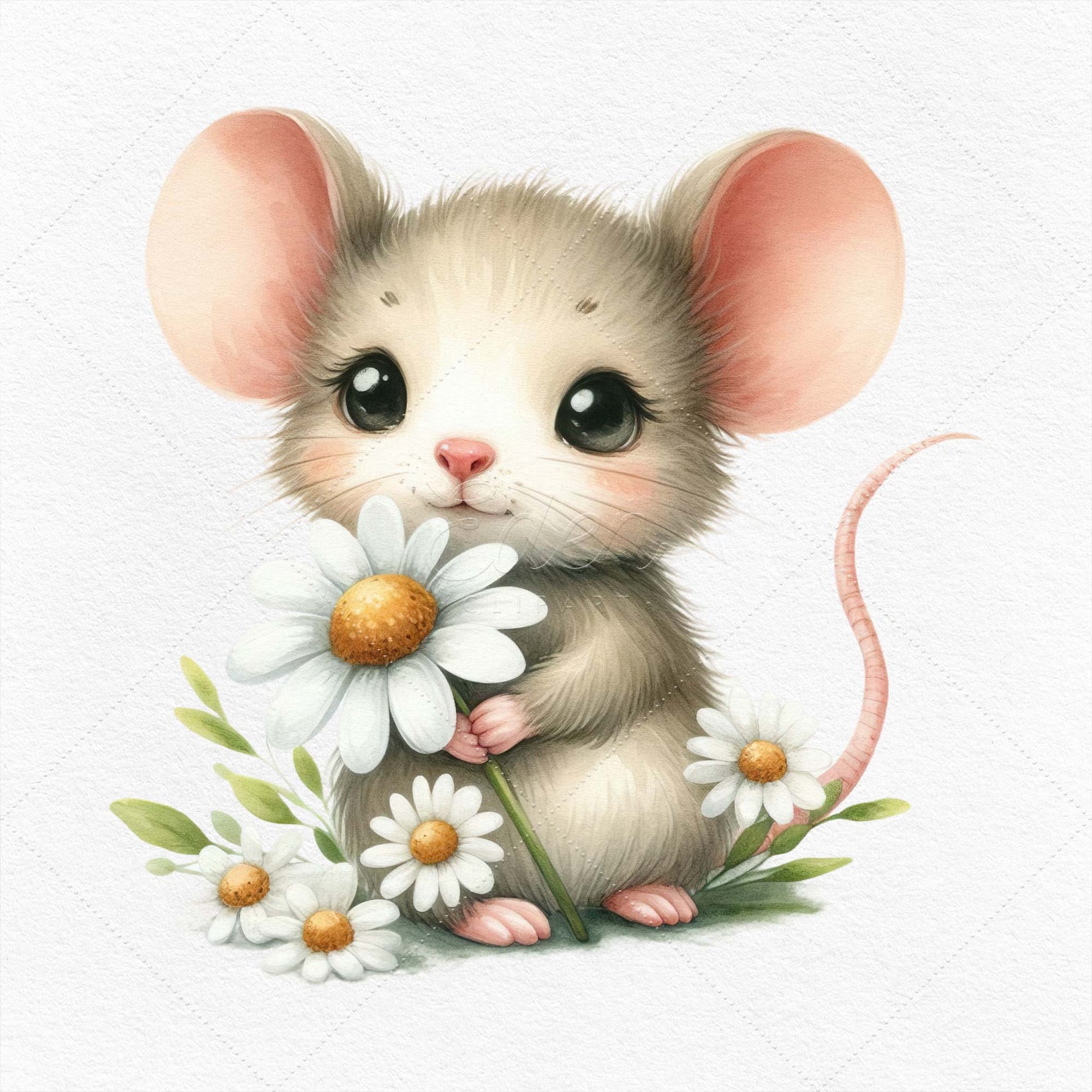 8 Little Mouse Clipart Images • Watercolor PNG + JPG Instant Download ...