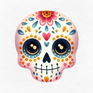 8 Watercolor Mexican Day of the Dead Clipart • High Quality Sugar ...