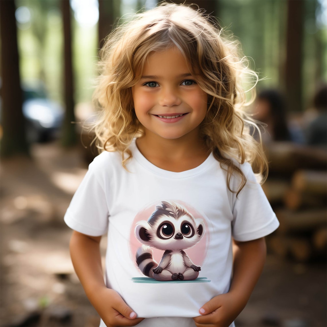 Cute Lemur Yoga PNG + JPG Download • Sublimation Image Meditating Lemur ...