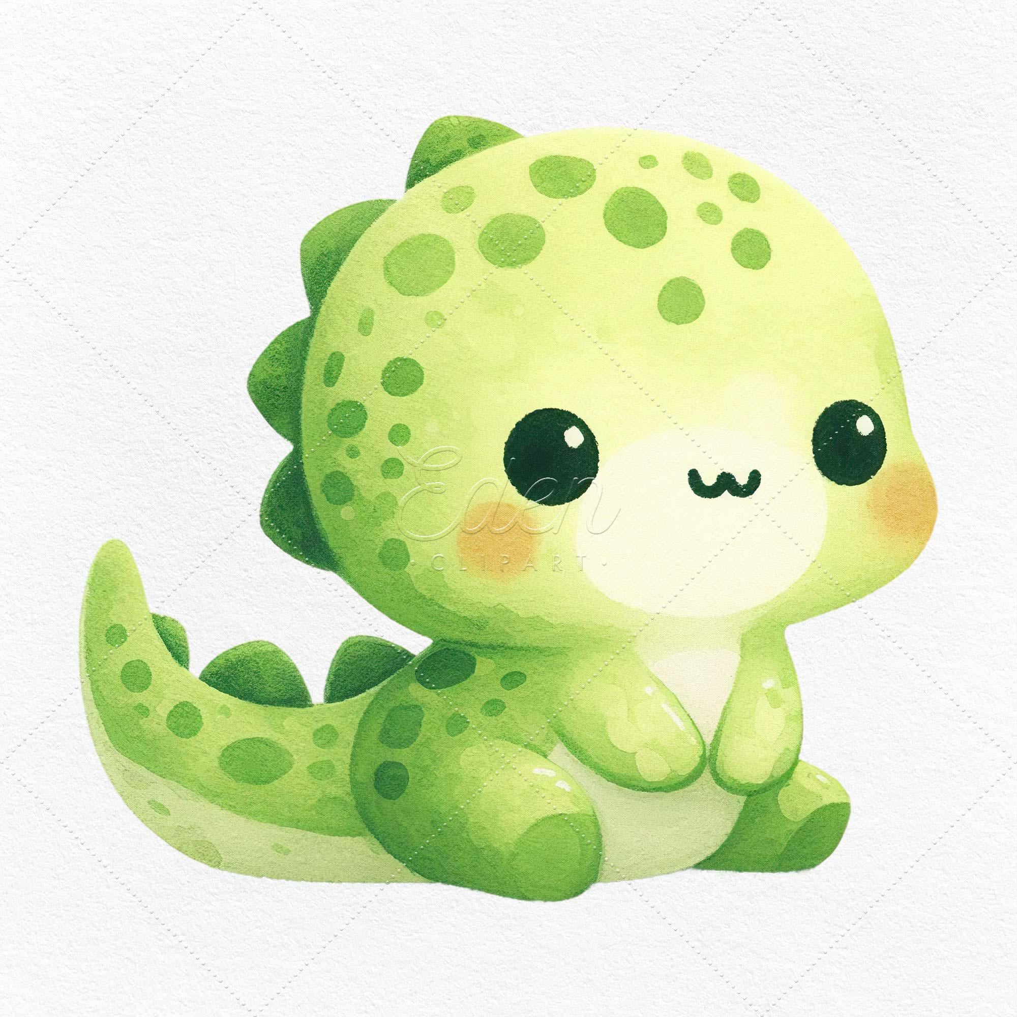 Super Cute Baby Dinosaur Clipart • Adorable Dino Clip Art JPG/PNG Files ...