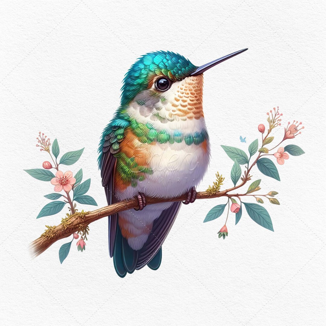 6 Adorable Hummingbirds Images • PNG / JPG Files Download • Printable ...