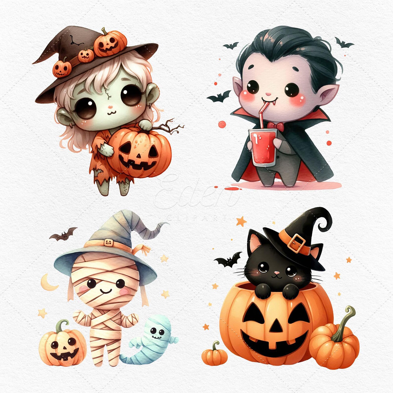 20 Cute Halloween Clipart Images • Funny Clip Art Files PNG / JPG ...
