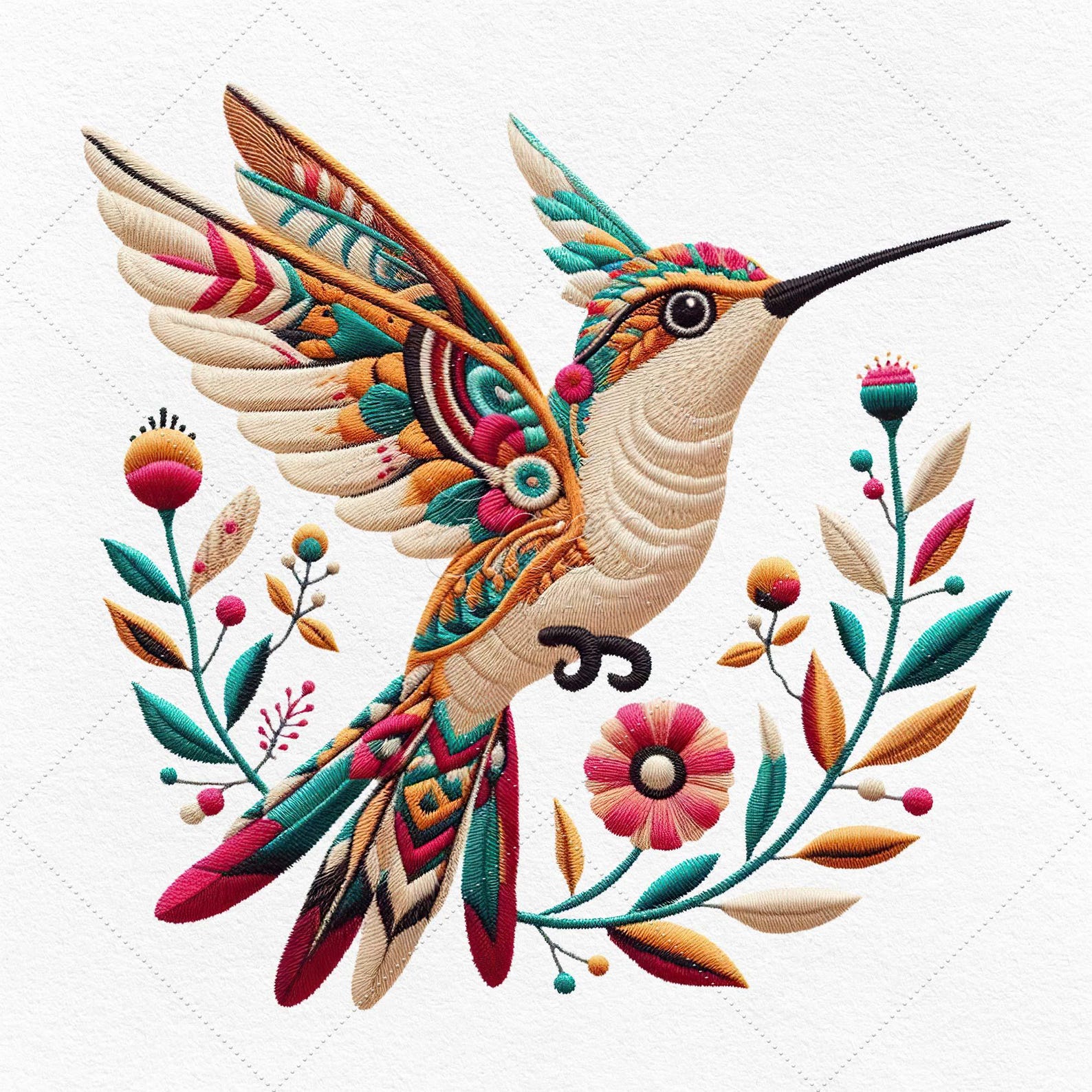 10 Bird Embroidery Clipart • Hummingbird Embroidery PNG • JPG Files ...