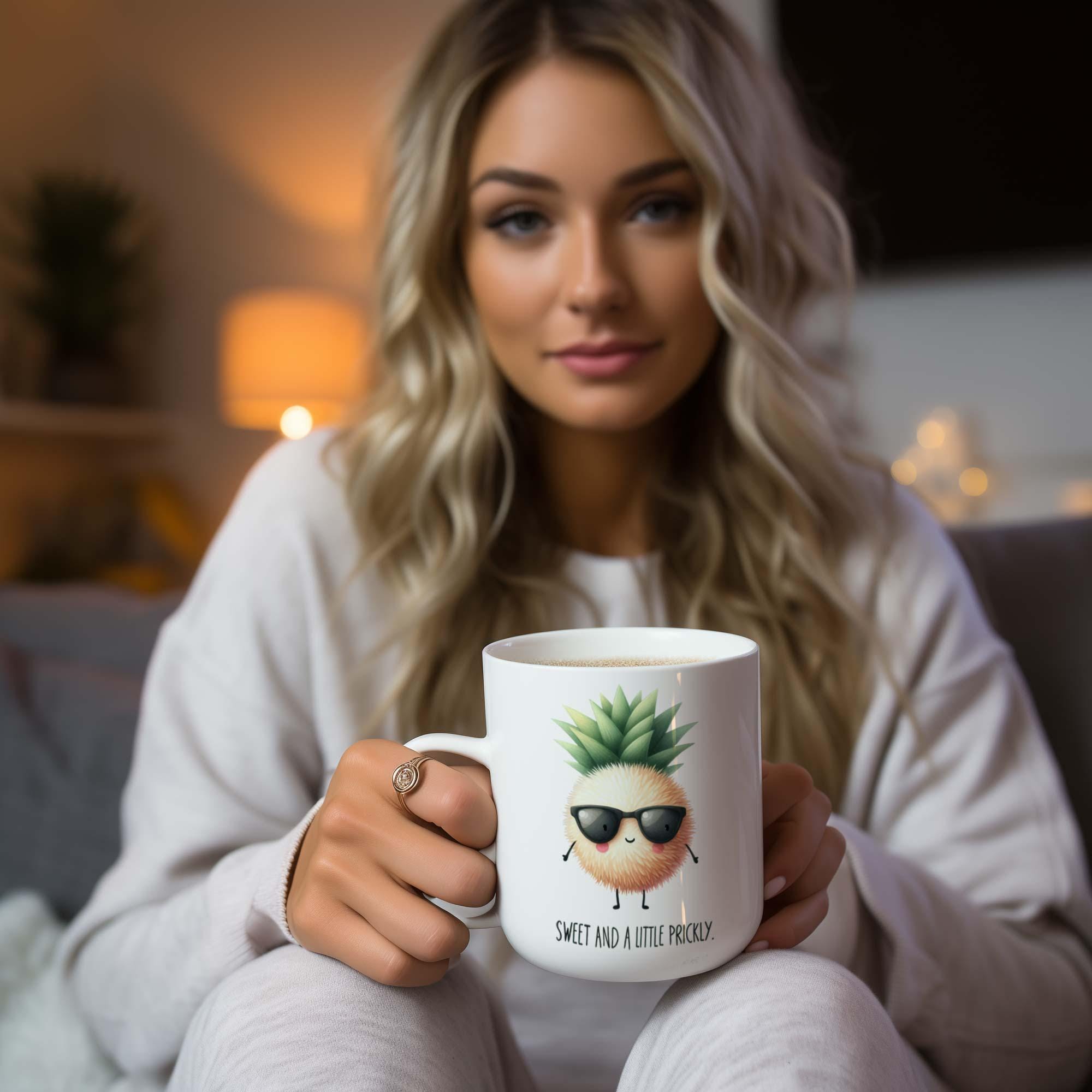 Cute Pineapple Clipart • Sweet and A Little Prickly • Quote PNG / JPG ...