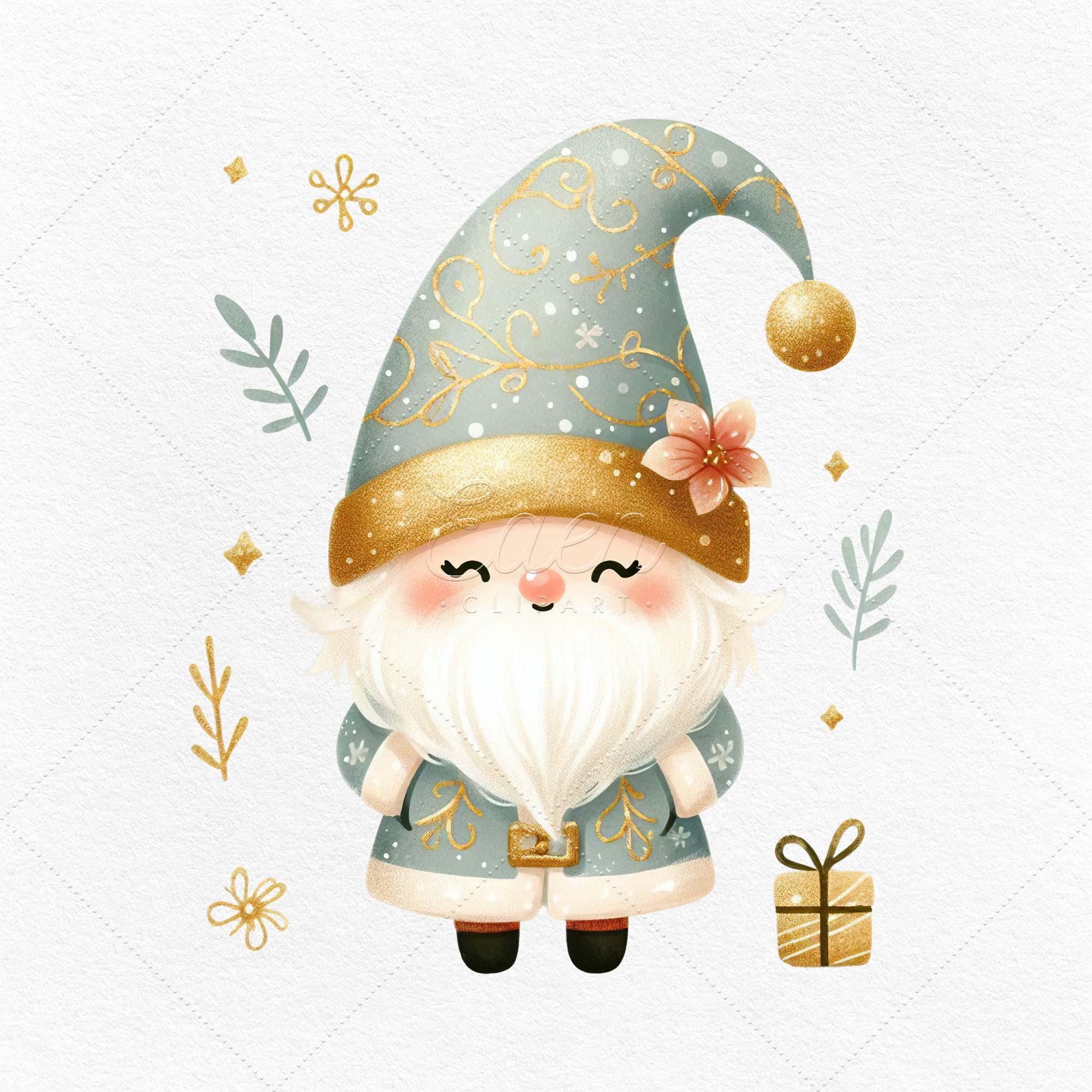 10 Christmas Gnomes Clipart • Winter Gnomes Images • Sweet Christmas ...