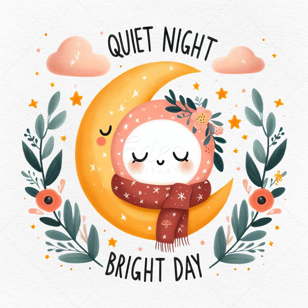 Quiet Night Bright Day Clipart Image • Free Commercial Use Printable ...