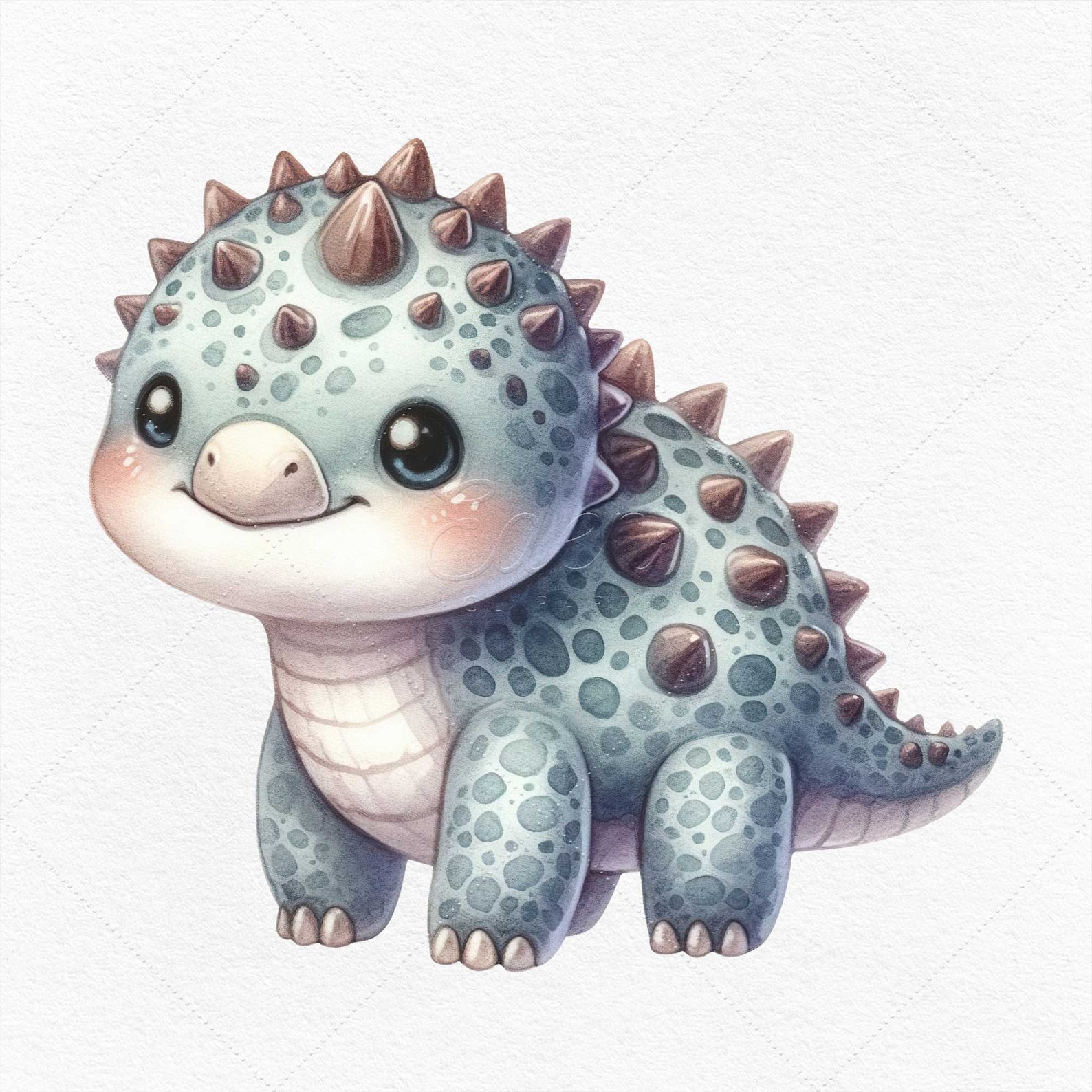 8 Baby Dinosaurs Clipart Images • Watercolor PNG + JPG Instant Download ...