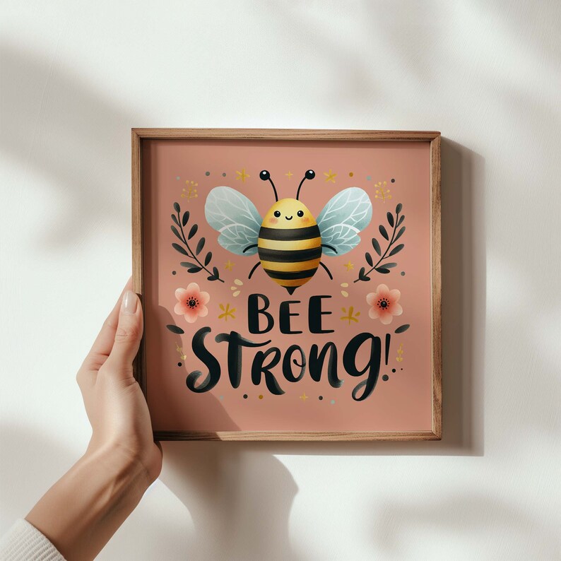 Bee Strong Clipart Images • Printable Bee Clip Art • Sublimation ...