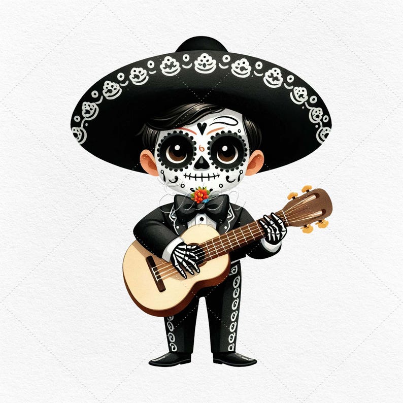 10 Cute Watercolor Catrín Clipart • Day of the Dead Clip Art • PNG ...