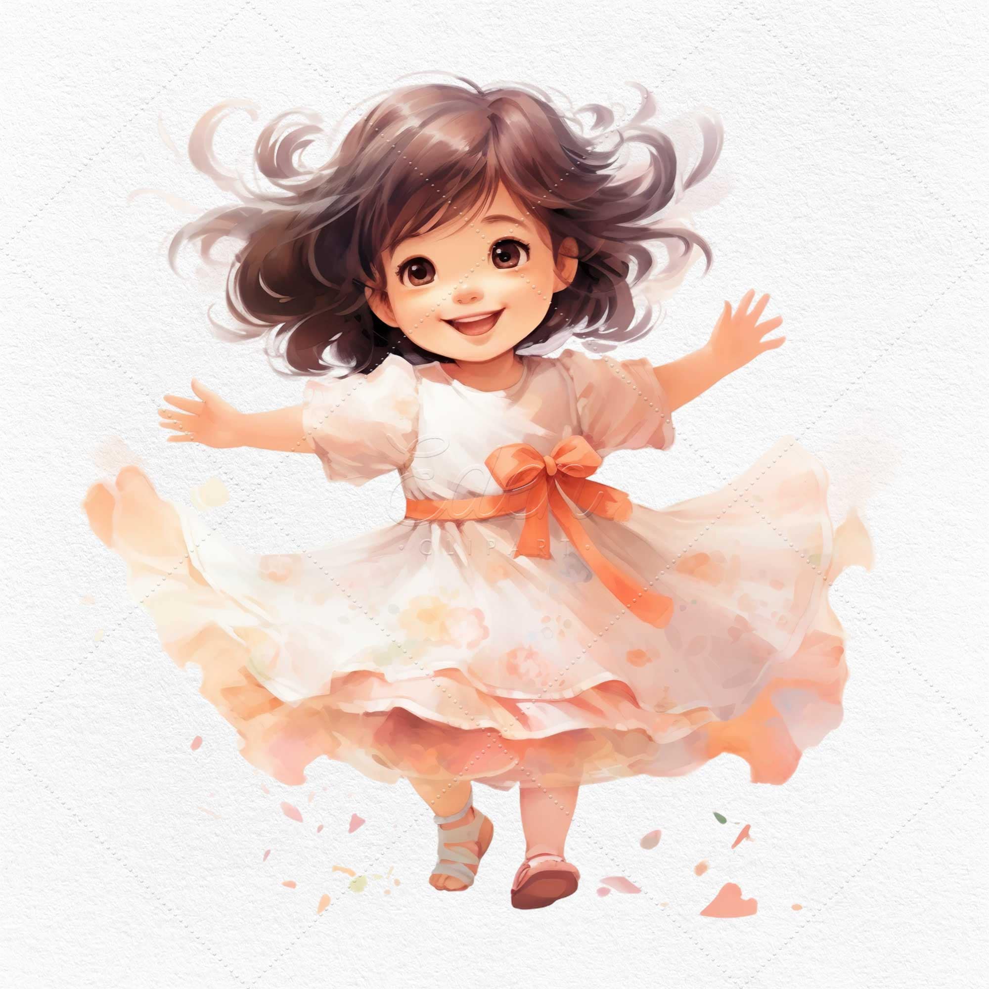 8 PNG Clipart Images Cute Happy Dance Little Girls Clip Art and Image ...