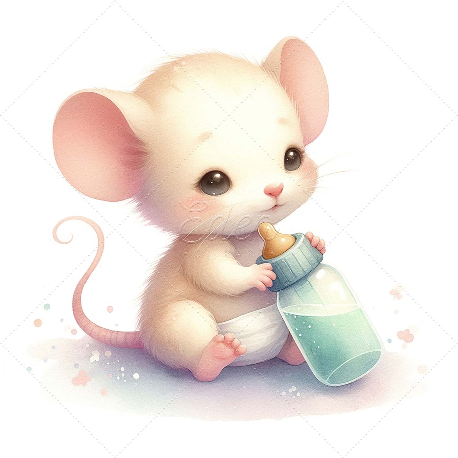10 Super Sweet Farm Animals With Bottle • JPG Images White Background ...