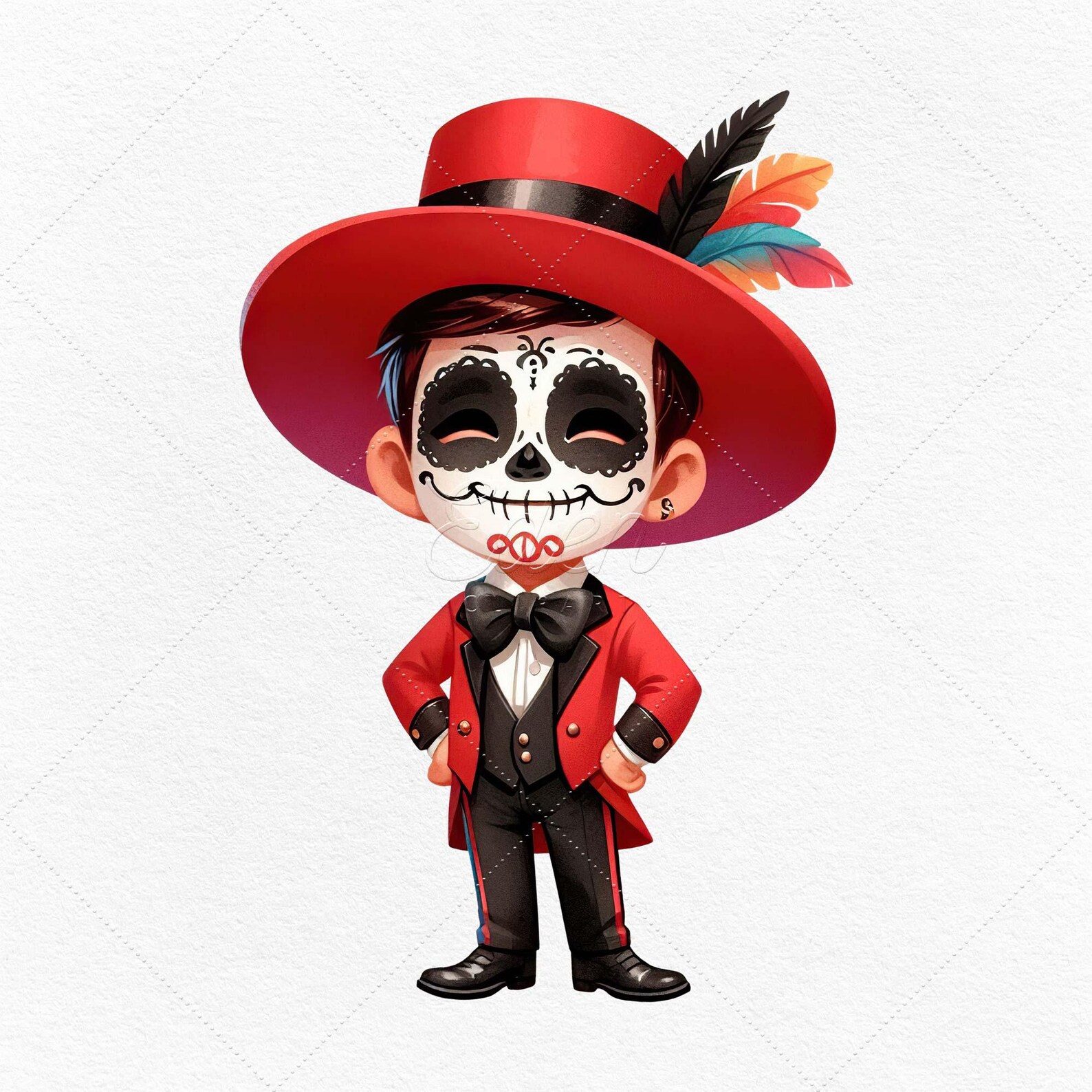 10 Catrín PNG Clipart • Cute Watercolor Day of the Dead Clip Art • JPG ...