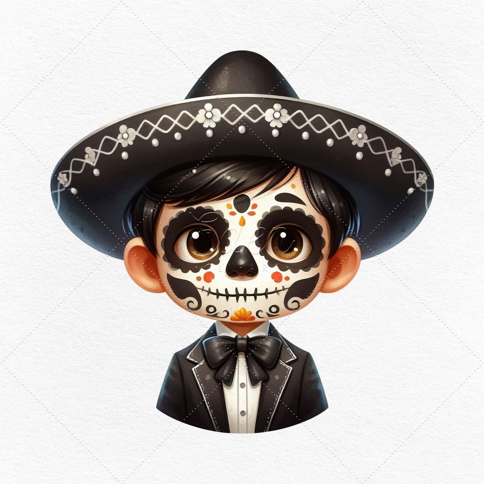 10 Catrín PNG Clipart • Cute Watercolor Day of the Dead Clip Art • JPG ...