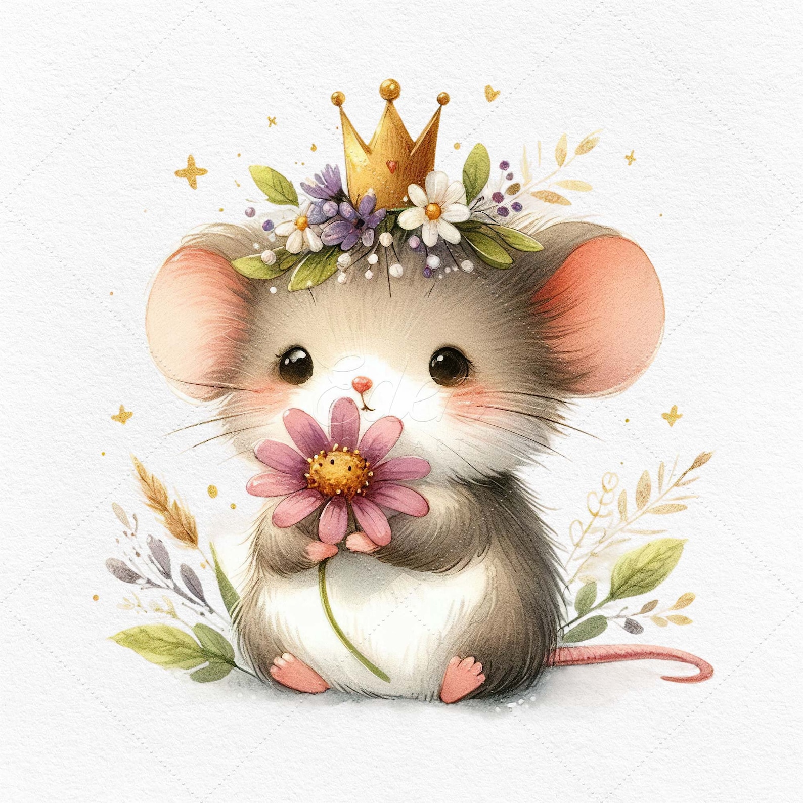 8 Little Mouse Clipart Images • Watercolor PNG + JPG Instant Download ...