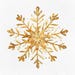 10 Gold Snowflake Clipart PNG/JPG • Christmas Snowflakes • Gold Holiday ...