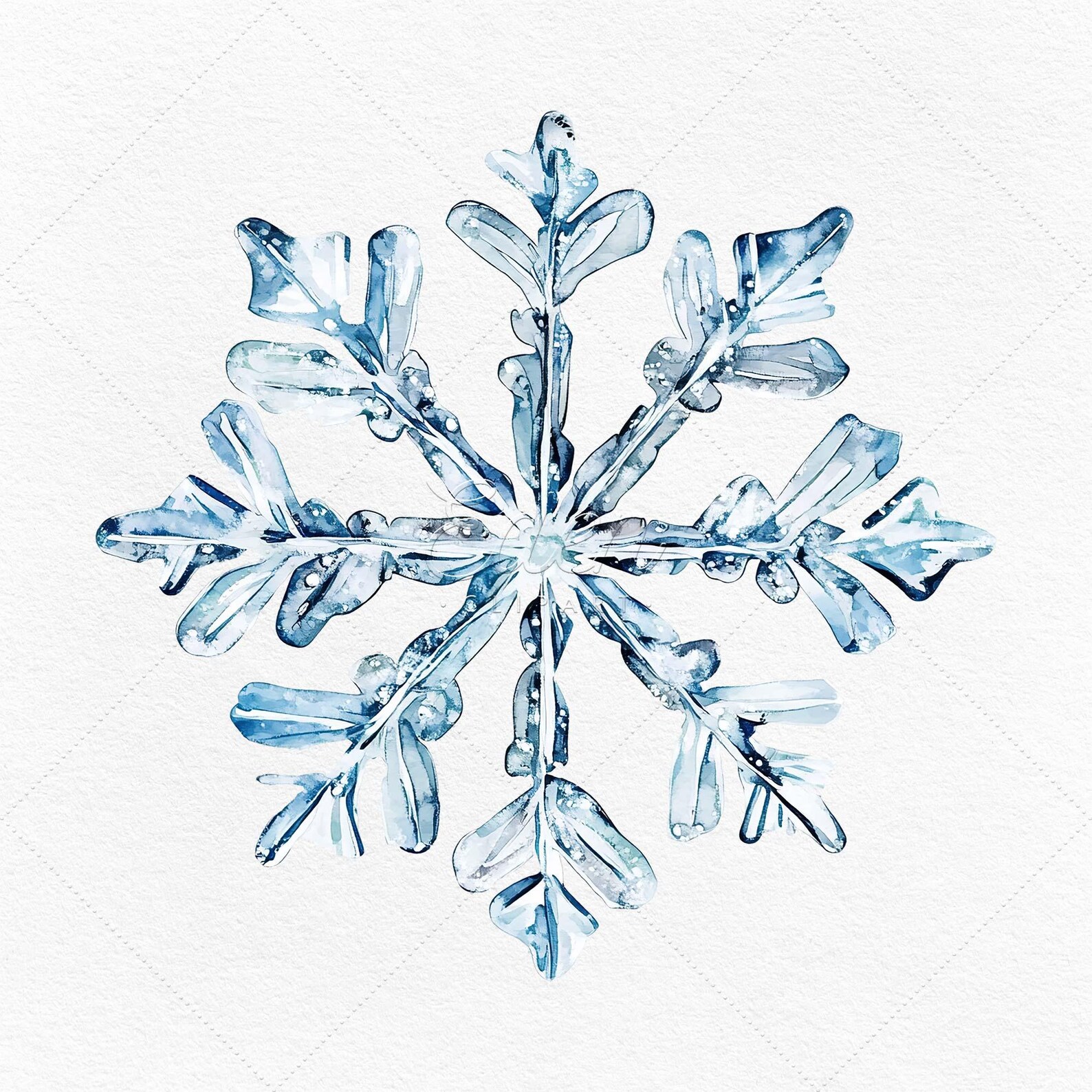 10 Watercolor Snowflake Clipart Bundle • Snowflake Art PNG/JPG • Winter ...