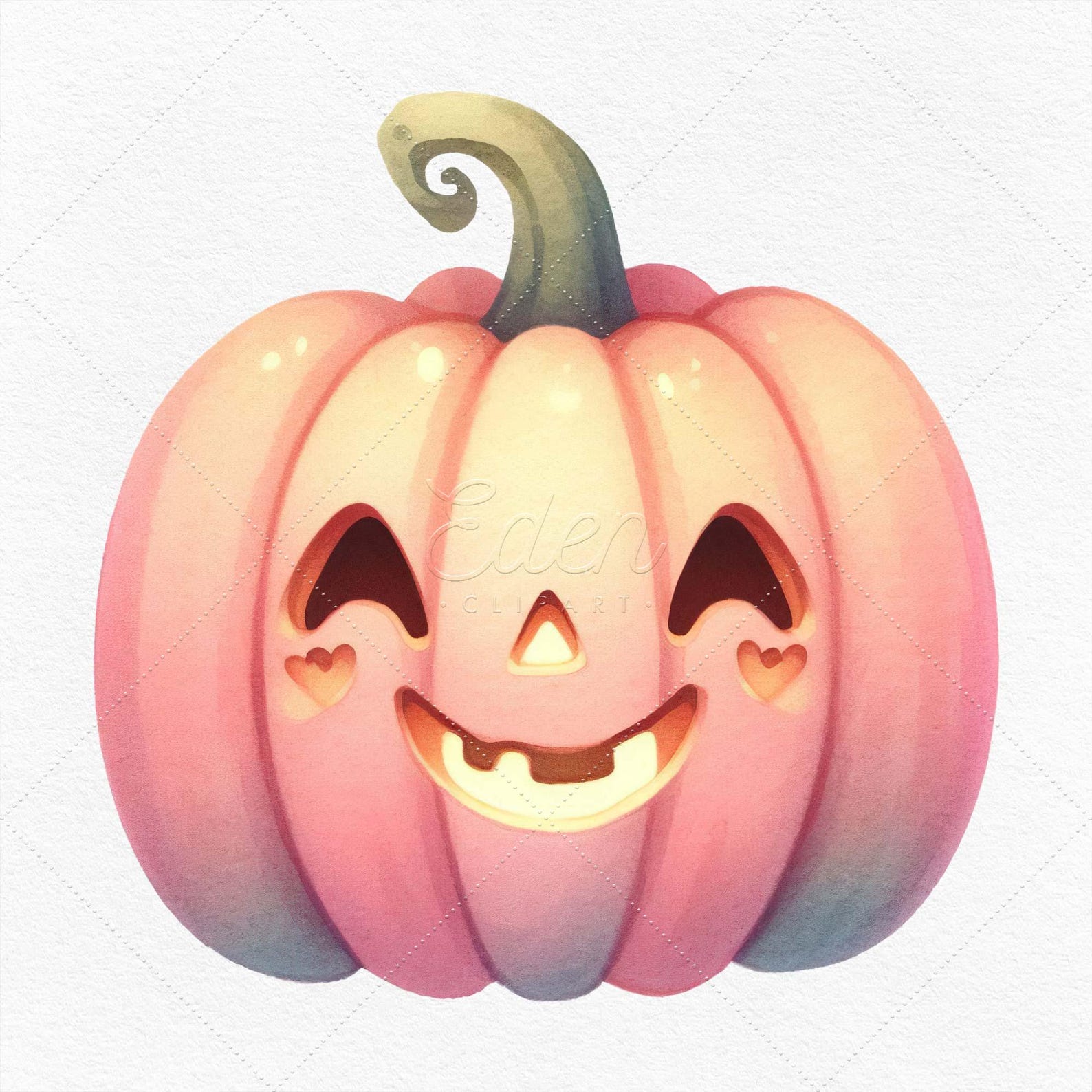8 Cute Pumpkin Clipart • Transparent Background Halloween Graphics ...