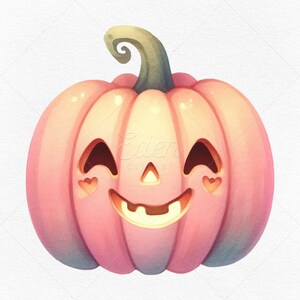 8 Cute Pumpkin Clipart • Transparent Background Halloween Graphics ...